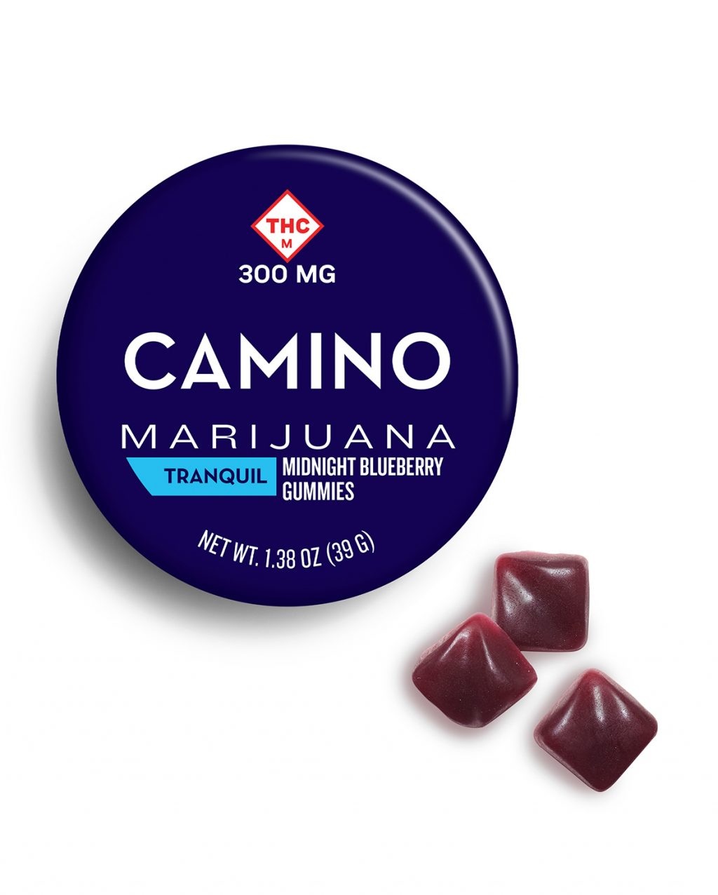 Camino 15mg 'Tranquil' Midnight Blueberry High Dose Gummies | Kiva ...