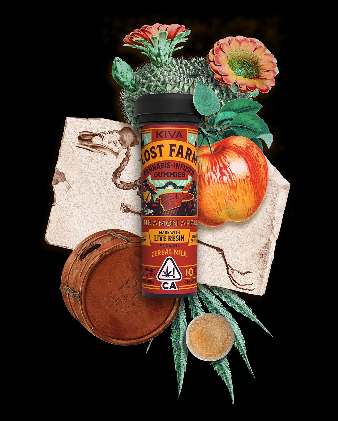 Lost Farm Live Resin Cinnamon Apple Gummies | Kiva Confections