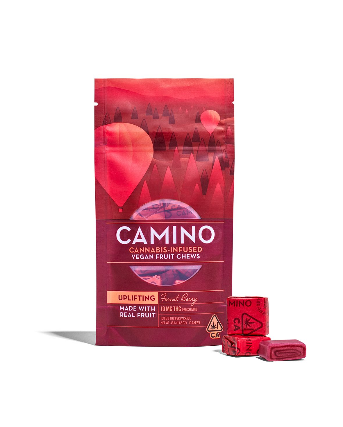 10mg Camino 'Uplifting' Forest Berry Chews | Kiva Confections