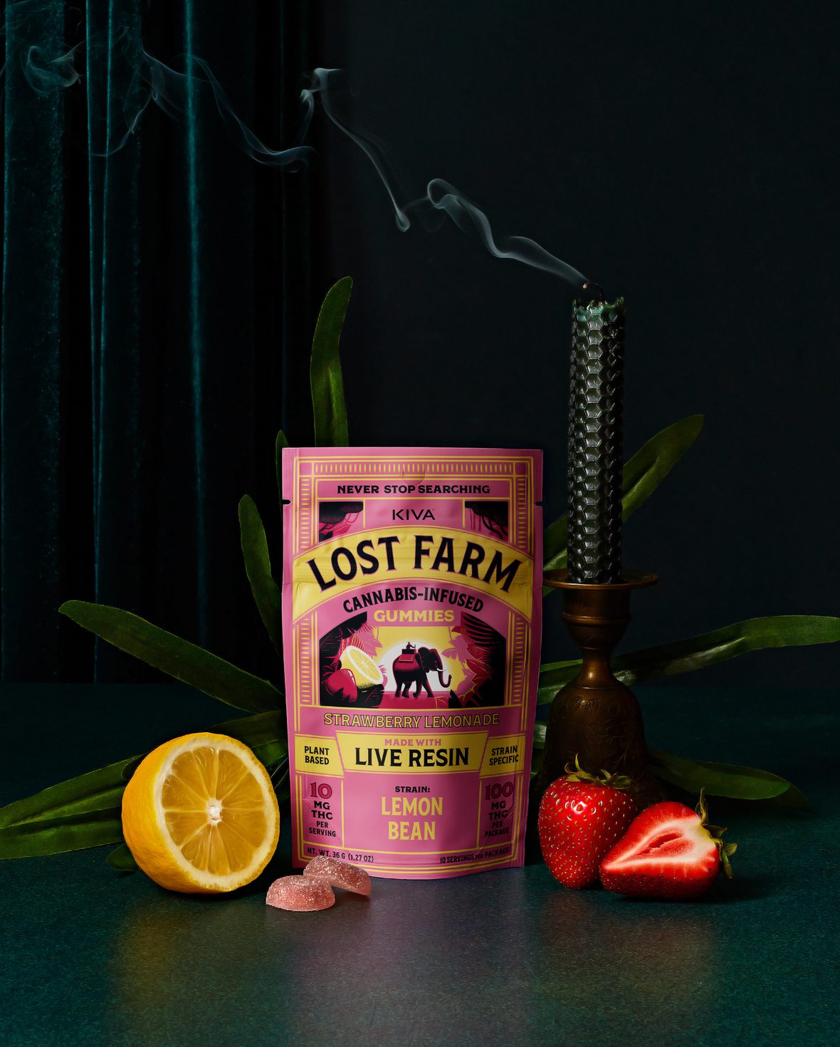Lost Farm Strawberry Lemonade x Lemon Bean Gummies | Kiva Confections