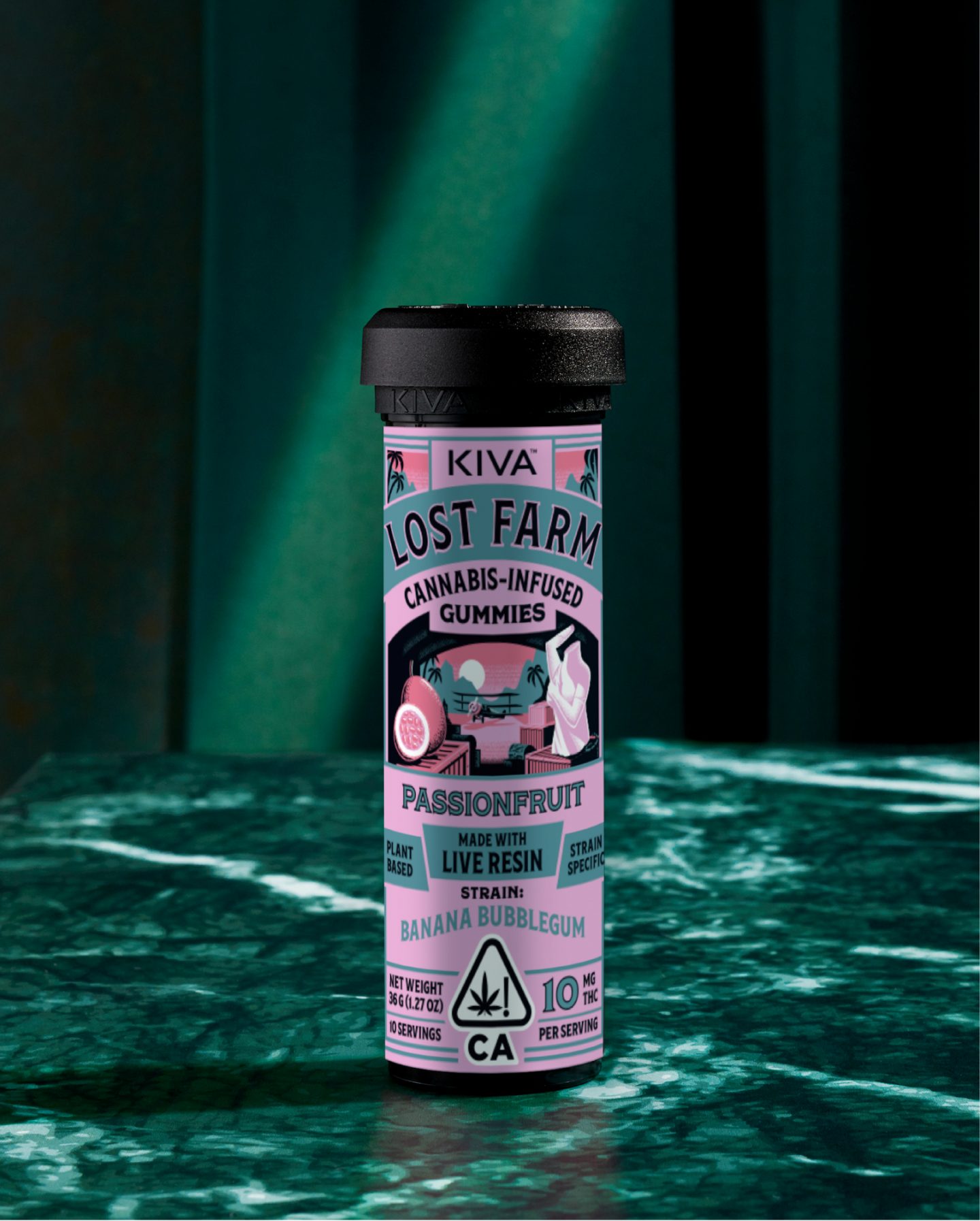 Lost Farm Passion Fruit x Banana Bubblegum Gummies | Kiva Confections