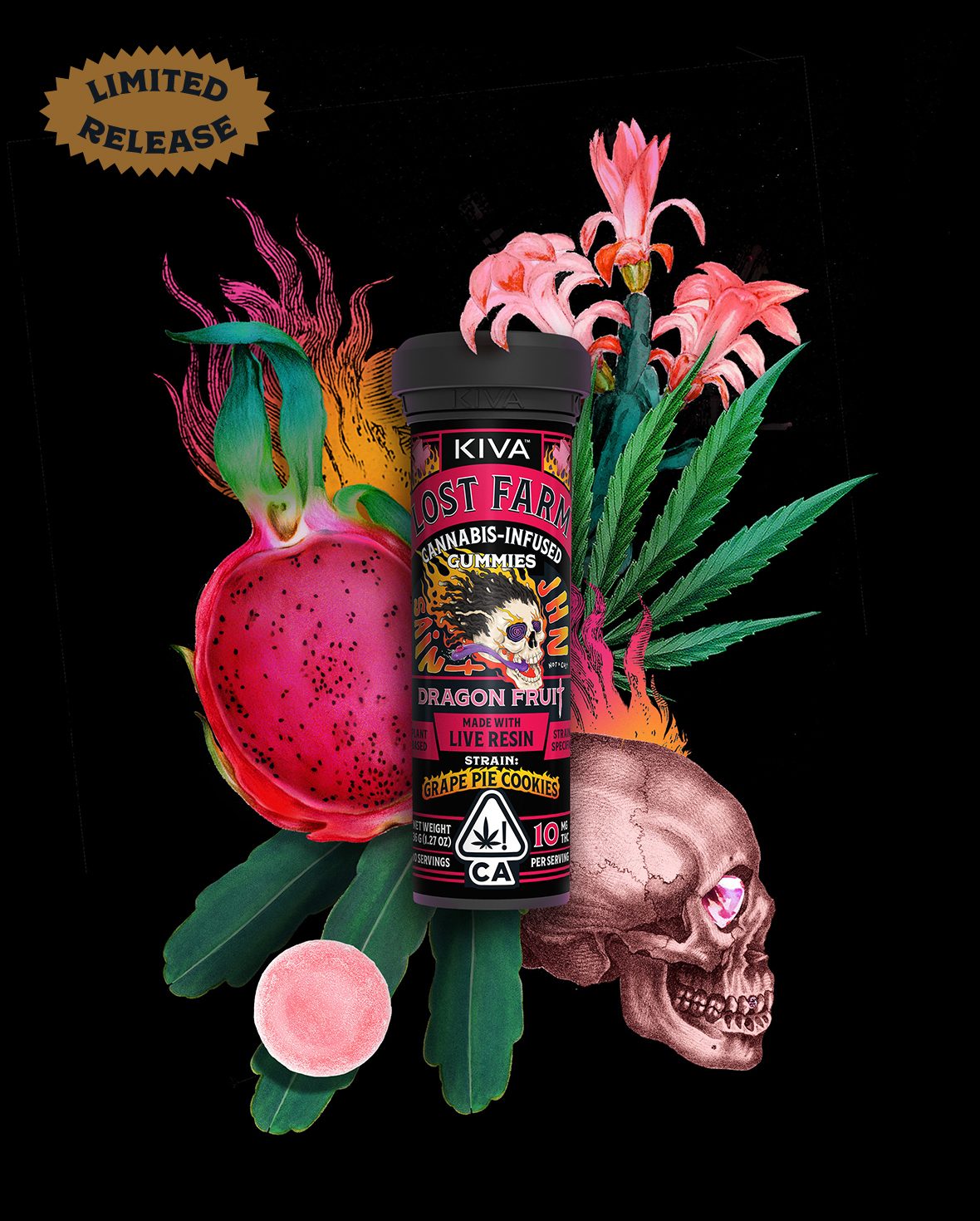 Dragonfruit Cannabis Gummies Edible infused with Grape Pie Cookies ...