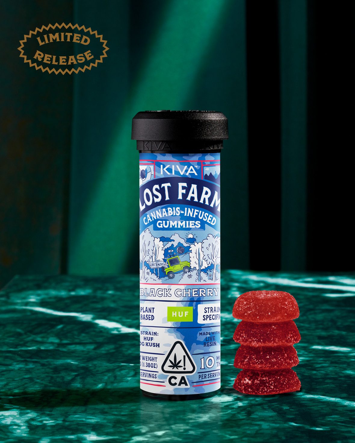 10mg Black Cherry Cannabis Edible Gummies infused with HUF OG live ...