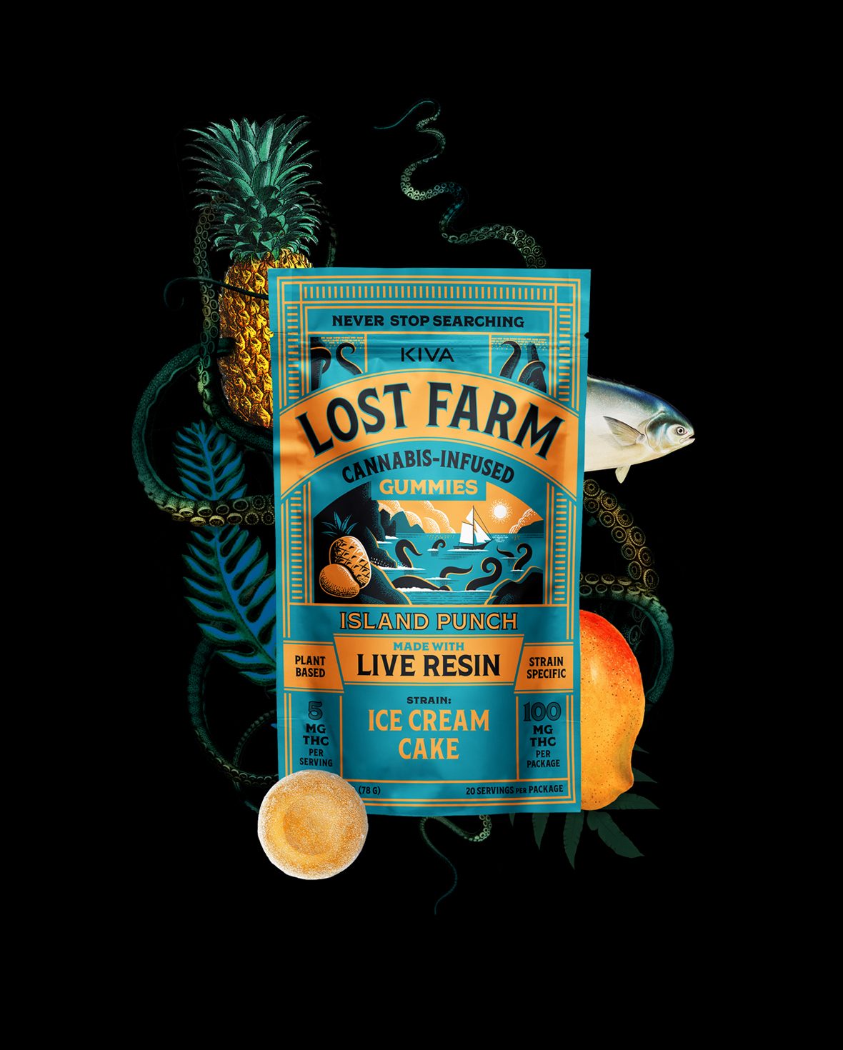Lost Farm Tropical Punch x Dosi Jam Gummies | Kiva Confections