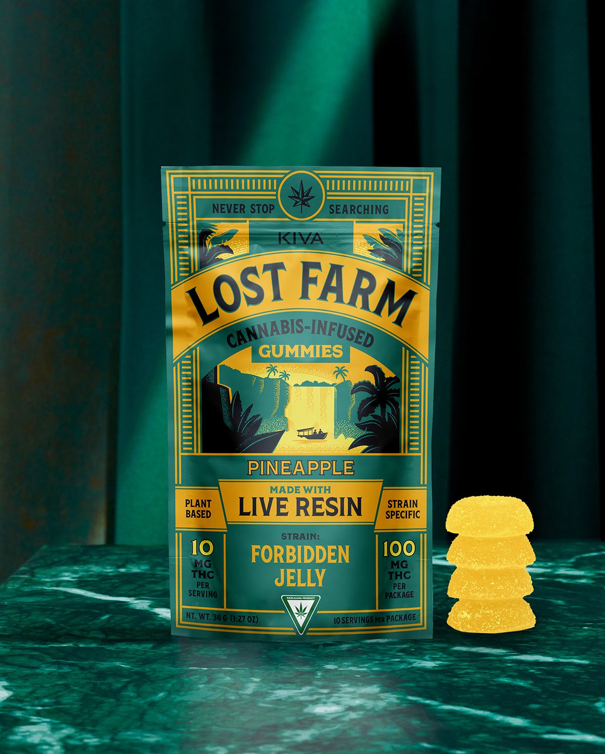 Lost Farm 10mg Pineapple x Forbidden Jelly Cannabis Edibles Gummy ...