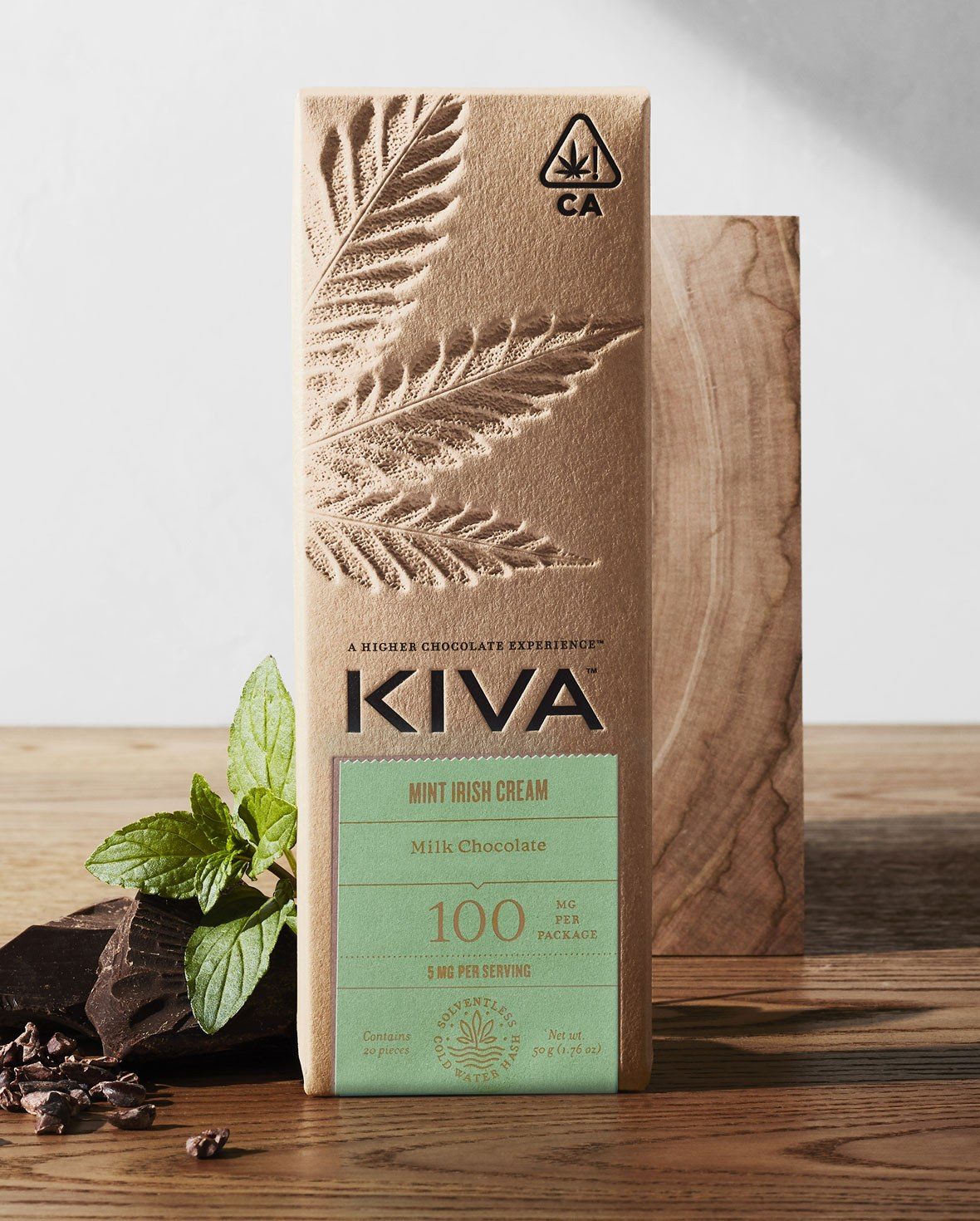 Kiva Bar Mint Irish Cream Milk Chocolate Cannabis Edible | Kiva Confections